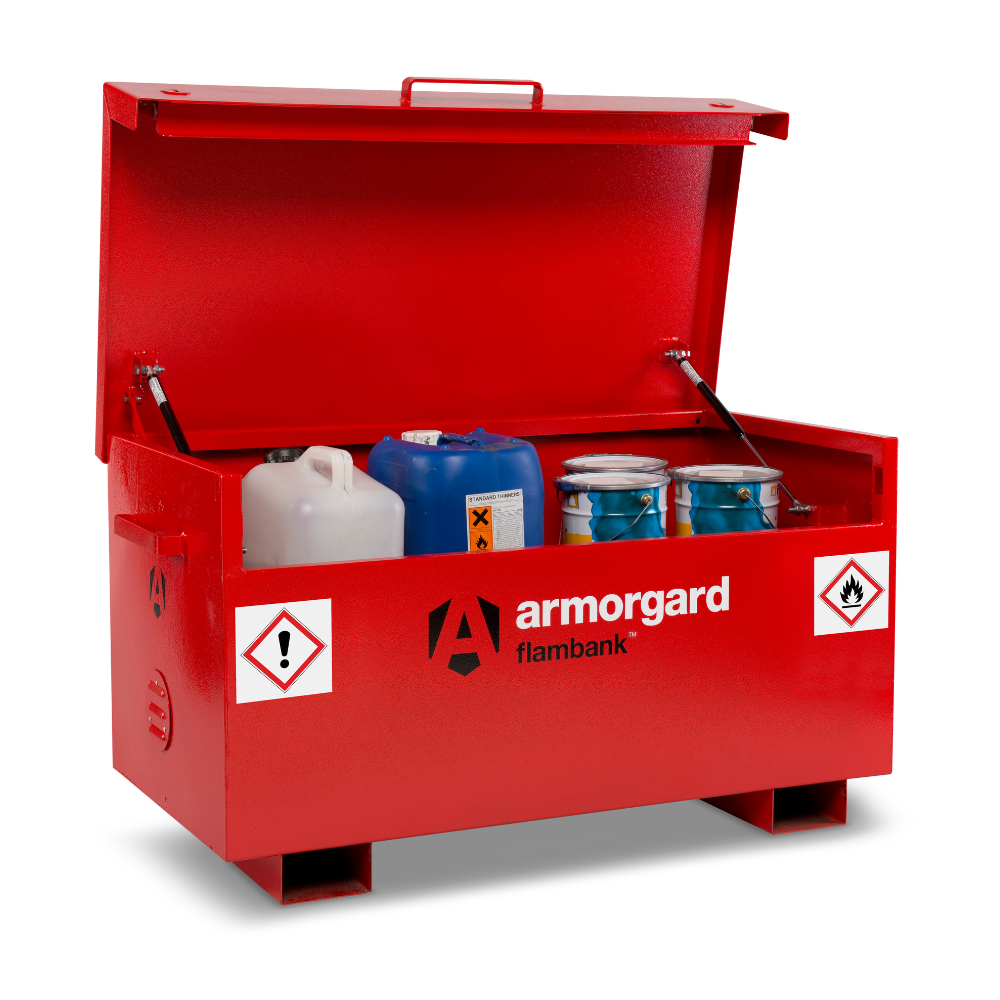 Hazardous Storage Box - Armorgard Flambank FB2 | Site Storage Box ...